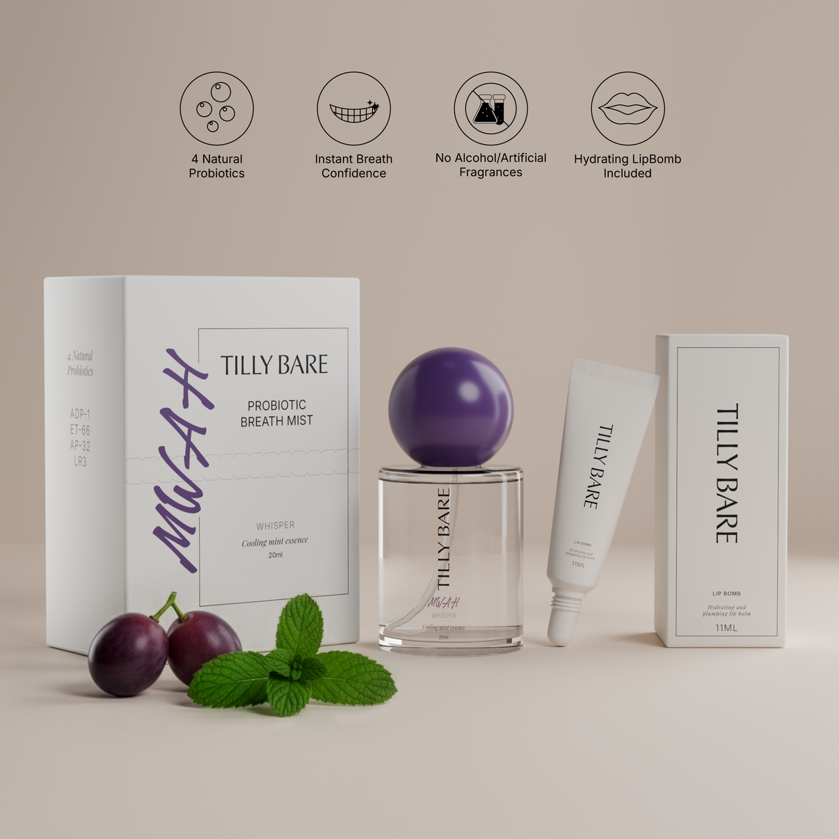 MWAH Probiotic Breath Mist – TillyBare